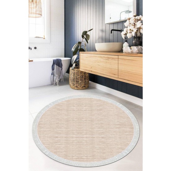 Viyana Home Dijital Baskılı Kaymaz Taban Yıkanabilir Yuvarlak Salon ...