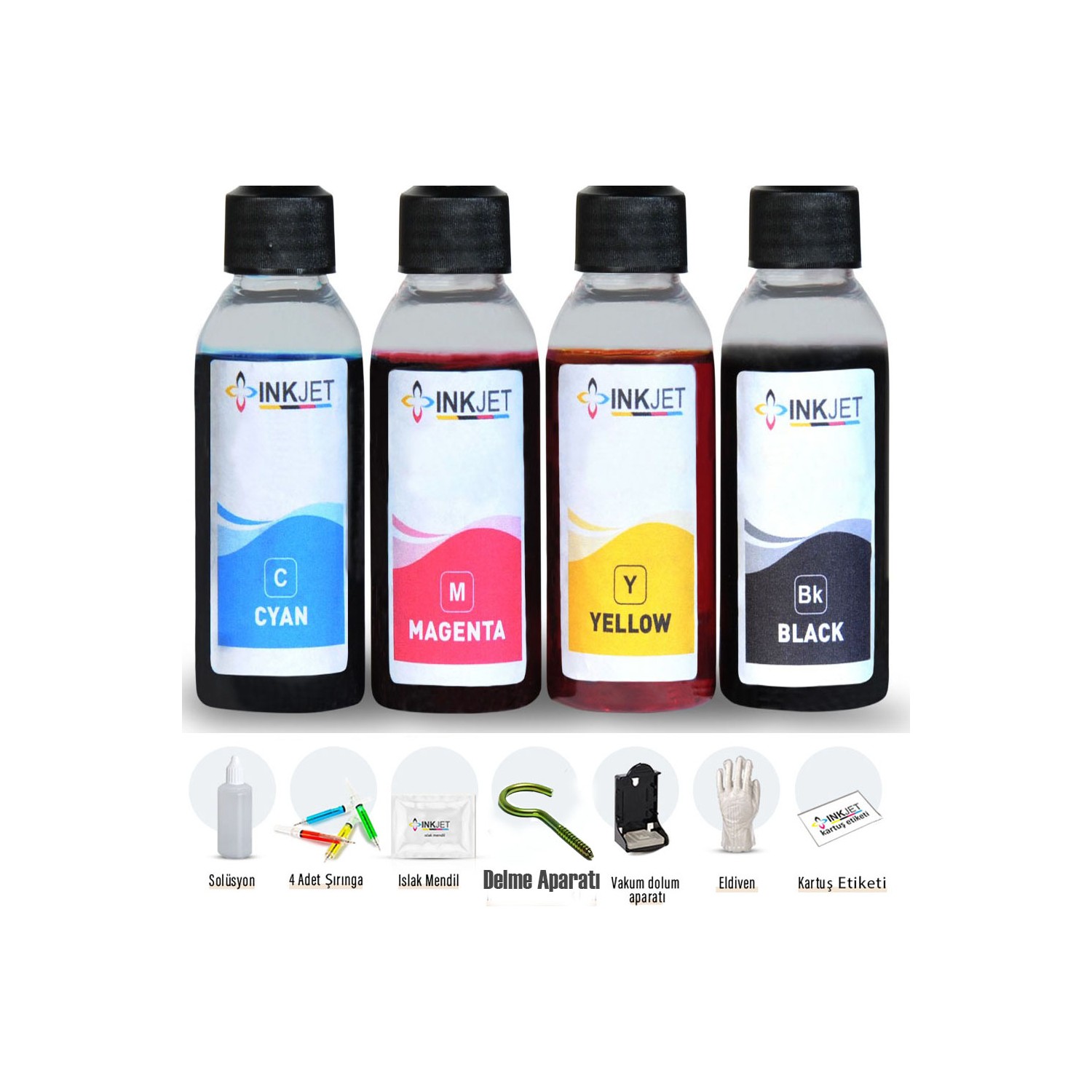 Canon Pixma E414 Yazıcı Için Kartuş Dolum Seti 4X100ML Pg-46 Cl-56 E474 ...