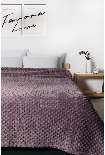 Favora FavoraAksu Ipeksoft Tomurcuk Çift Kişilik Battaniye - Mürdüm