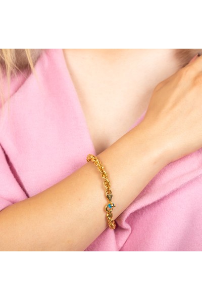 Oroline Jewelry 14 Ayar Altın Burgu Kadın Bileklik