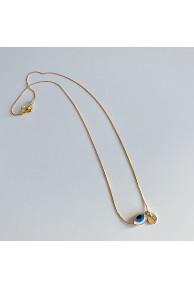 Minimal Göz Harfli Kolye Minimal Göz Harfli Kolye