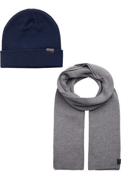 Jack&jones Mavi Erkek Bere&atkı Seti 12163827