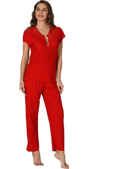 Sistina 1551 Penye Kırmızı Pijama Takım Sistina 1551 Penye Kırmızı Pijama Takım