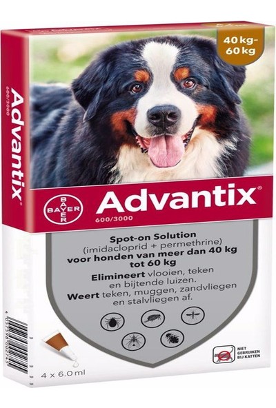 Elanco Advantx Köpek Damla 40-60 kg 4 Pipet Elanco Advantx Köpek Damla 40-60 kg 4 Pipet