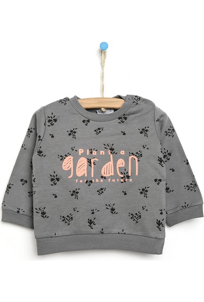 Hellobaby Basic Kız Bebek Şardonlu Iki Ip Baskılı Sweatshirt Hellobaby Basic Kız Bebek Şardonlu Iki Ip Baskılı Sweatshirt