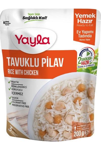 Yayla Yemek Hazır Tavuklu Pilav 200 gr