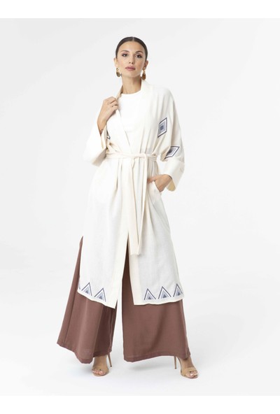 Nakış Detaylı Kimono - Bej - Loreen Nakış Detaylı Kimono - Bej - Loreen