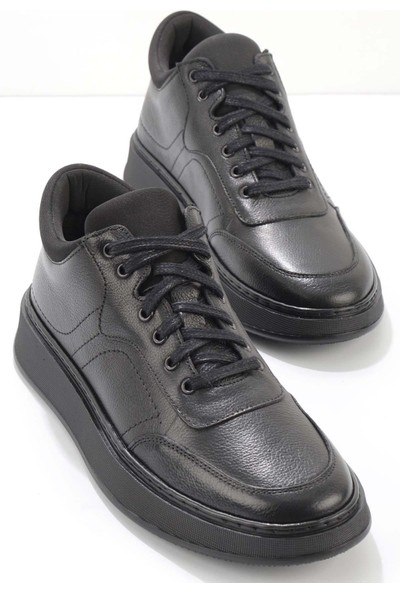 Siyah Leather Erkek Casual Ayakkabı E01107191503