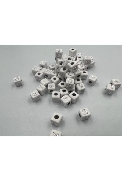 Çağlar Accessories 1.kalite 10x10 Küp Gümüş Harf Boncuk 50 gr Çağlar Accessories 1.kalite 10x10 Küp Gümüş Harf Boncuk 50 gr