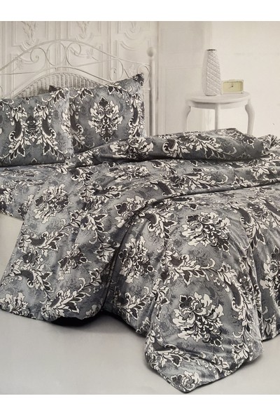 Çift Kişilik Yumuş Nevresim Takımı Kara-Flower Çift Kişilik Yumuş Nevresim Takımı Kara-Flower