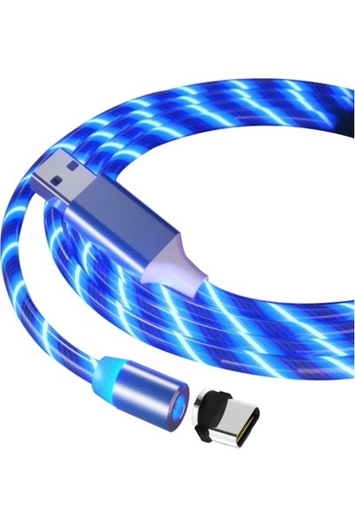 Zuidid 3 LED Işıklı Manyetik Uclu Şarj Kablosu 1 Metre - Iphone Zuidid 3 LED Işıklı Manyetik Uclu Şarj Kablosu 1 Metre - Iphone