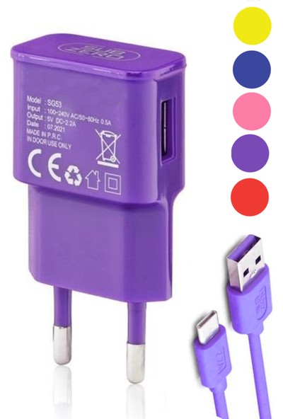 Galaxy A3 Şarj Aleti Micro USB 2.2A -- Sbzr-Mor Galaxy A3 Şarj Aleti Micro USB 2.2A -- Sbzr-Mor