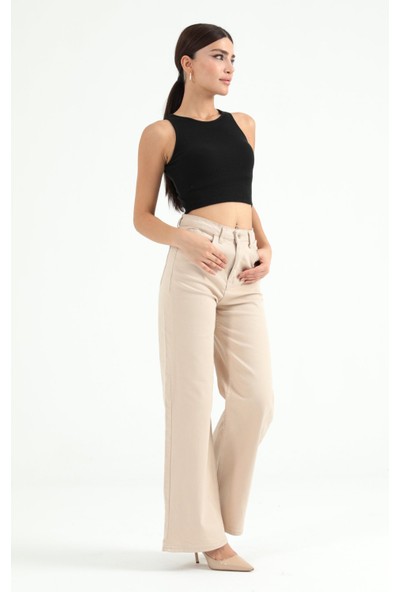 Modaplaza Kadın Salaş Düz Retro Pantolon 307