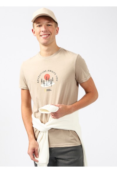 National Geographic T-Sh, Xl, Bej Melanj