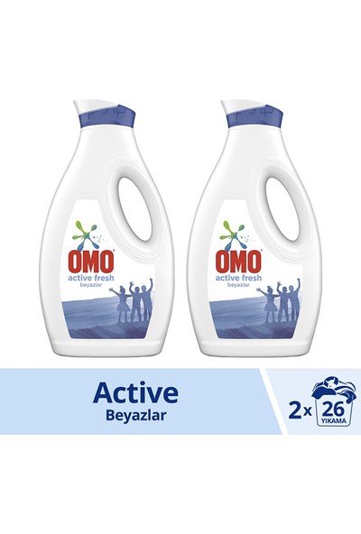 Omo Sıvı Çamaşır Deterjanı Beyazlar İçin 2 x 1,69 lt Omo Sıvı Çamaşır Deterjanı Beyazlar İçin 2 x 1,69 lt