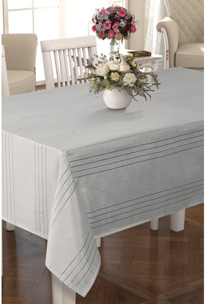 Laura Casa 160 x 400 18 Kişilik Lüks Delikli Şantuk Kumaş Masa Örtüsü