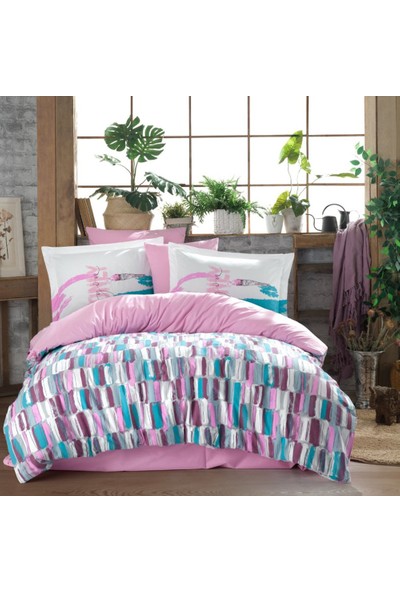 Hobby Çift Kişilik Poplin Nevresim Takımı Mikado Pembe Hobby Çift Kişilik Poplin Nevresim Takımı Mikado Pembe