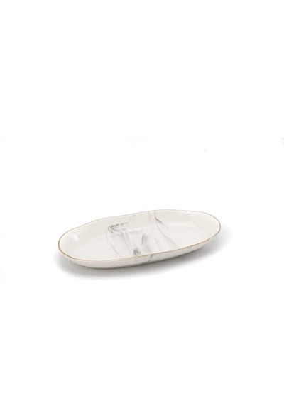 Marmo 2 Yaldızlı Kayık Tabak