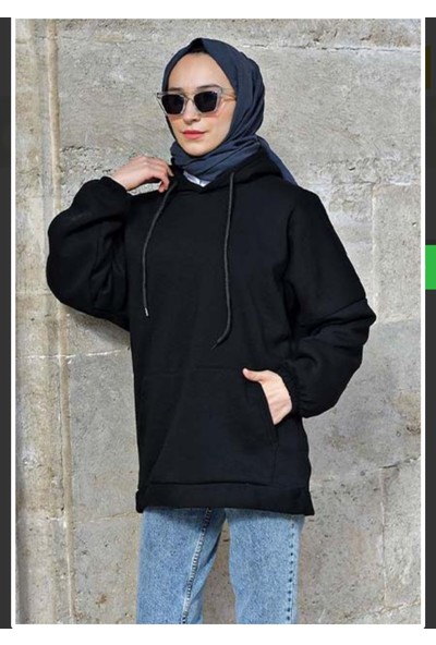 Kum Moda Kapüşonlu Ipli Unisex Sweatshirt Kum Moda Kapüşonlu Ipli Unisex Sweatshirt