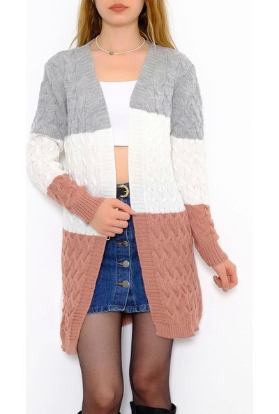 Serçe Shop Üç Renk Detaylı Hırka Gripudra - 282.1577.