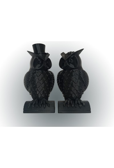 Zinbooz Baykuş Ailesi Ikili Figür Biblo Zinbooz Baykuş Ailesi Ikili Figür Biblo