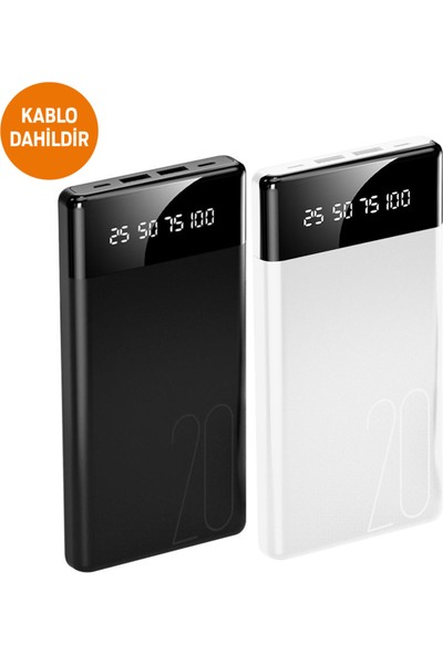 Ozmik Bood Powerbank 20.000MAH Taşınabilir Şarj Cihazı LED Ekran Göstergeli 2 USB Giriş Qi 3.0 Hızlı Ozmik Bood Powerbank 20.000MAH Taşınabilir Şarj Cihazı LED Ekran Göstergeli 2 USB Giriş Qi 3.0 Hızlı