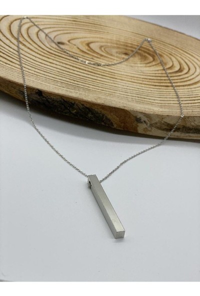 70 cm Uzun Bar Dikdörtgen Kolye