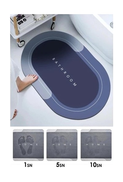 Zek Süper Su Emici Kaymaz Tabanlı Banyo Paspası ve Duş Önü Paspası Zek Süper Su Emici Kaymaz Tabanlı Banyo Paspası ve Duş Önü Paspası