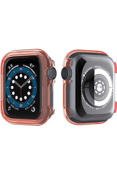 Mobicas Apple Watch 6 (44MM) Için Kasa Ekran Koruyucu Turuncu Gard-03 Mobicas Apple Watch 6 (44MM) Için Kasa Ekran Koruyucu Turuncu Gard-03