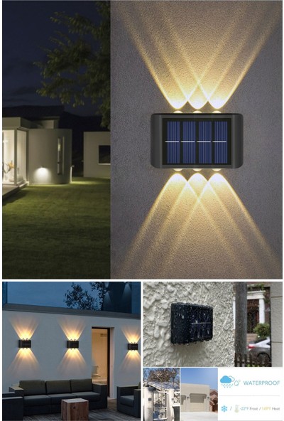XMarket 6ledli Solar Duvar Lambası Aplik Güneş Enerji Gün Işığı 2 Li Set XMarket 6ledli Solar Duvar Lambası Aplik Güneş Enerji Gün Işığı 2 Li Set