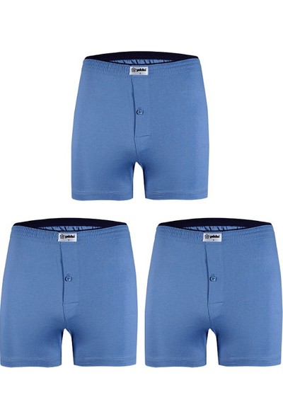 3'lü Yıldız Erkek Havlu Bel Penye Boxer