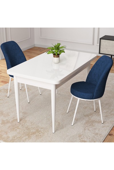 Rovena Raum Beyaz 80 x 132 cm Yemek Masası Takımı 2 Sandalyeli