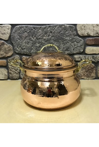 Efemir Dövme Bakır Tombik Tencere 20 Cm Efemir Dövme Bakır Tombik Tencere 20 Cm