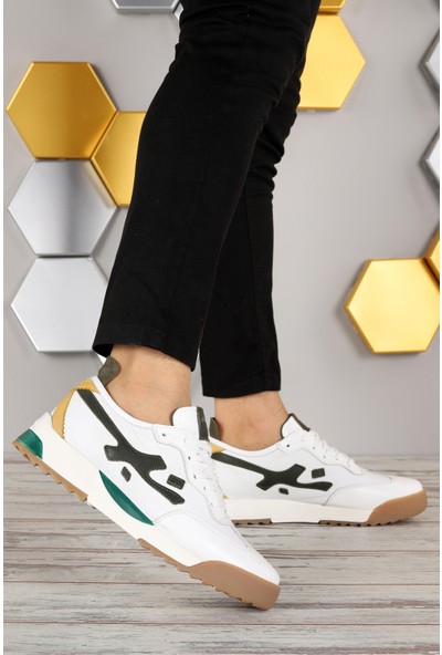 Marcomen 152-15318 Deri Günlük Erkek Spor Ayakkabı Beyaz