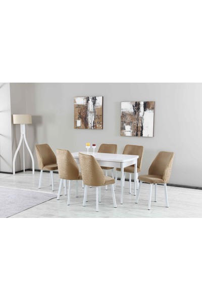 Bahar Home Zen Serisi 80 x 130 cm Açılır Kapanır Yemek Masa Takımı Bahar Home Zen Serisi 80 x 130 cm Açılır Kapanır Yemek Masa Takımı