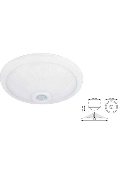No-vo 360 Ledli Sensörlü Ve Acil Kitli Tavan Armatürü (Beyaz Işık) No-vo 360 Ledli Sensörlü Ve Acil Kitli Tavan Armatürü (Beyaz Işık)