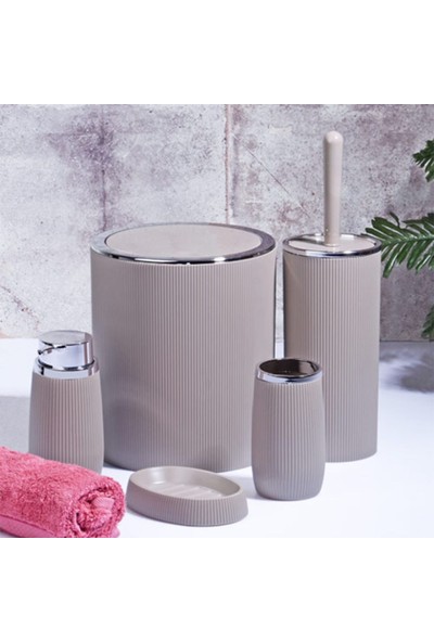Barok Yuvarlak 5 Parça Banyo Takımı Vizon Barok Yuvarlak 5 Parça Banyo Takımı Vizon
