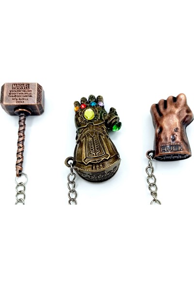PopŞeker Marvel Tahanos Eldiveni, Thor Çekici ve Hulk Eldiveni Anahtarlıklı 3'lü Set PopŞeker Marvel Tahanos Eldiveni, Thor Çekici ve Hulk Eldiveni Anahtarlıklı 3'lü Set
