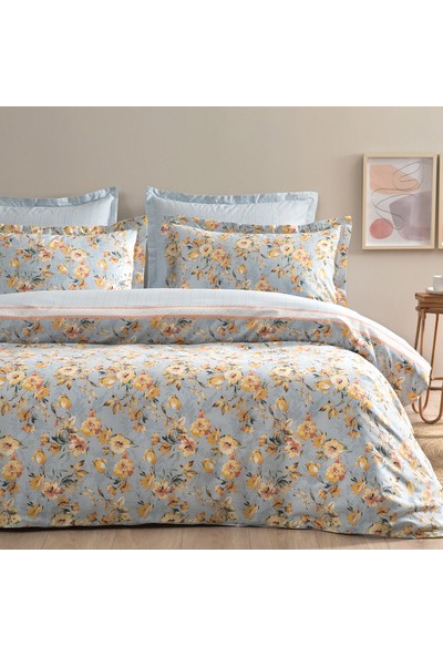 Puffy Lisette Ranforce Tek Kişilik Nevresim Takımı - Mavi