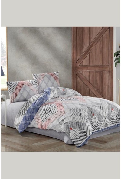 Kristal Terry Cotton Çift Kişilik Nevresim Takımı - Olya Mavi