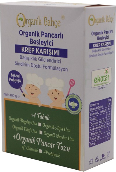 Organik Bahçe Organik Besleyici Pancarlı Krep Karışımı 400 G Organik Bahçe Organik Besleyici Pancarlı Krep Karışımı 400 G