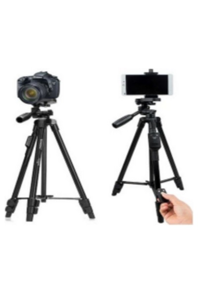 Yunteng 146CM Ayarlanabilir 360° Dönebilen Su Terazili Kumandalı Tripod