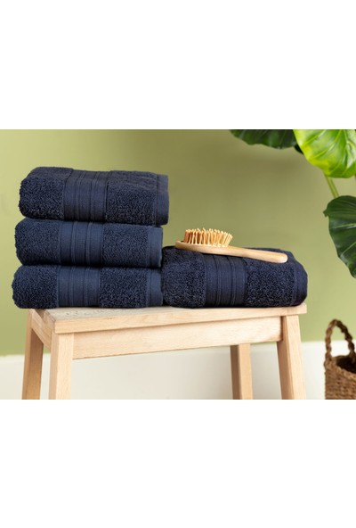 Madame Coco Fabrice Düz 4'lü Yüz Havlu Seti