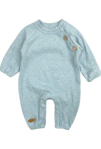 Flexi Yandan Düğmeli Örme Kız Bebek Tulum Mavi Flexi Yandan Düğmeli Örme Kız Bebek Tulum Mavi