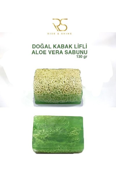 Rise & Shine Doğal Kabak Lifli Aloe Vera Sabunu 130 gr Rise & Shine Doğal Kabak Lifli Aloe Vera Sabunu 130 gr