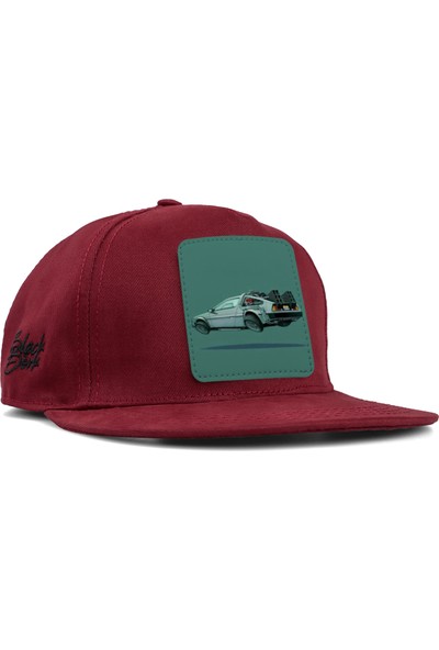 Blackbörk V1 Unisex Back To The Future Yeşil Logolu Hiphop Bordo Şapka Blackbörk V1 Unisex Back To The Future Yeşil Logolu Hiphop Bordo Şapka
