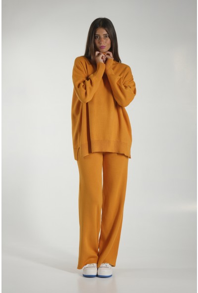 Abbra Kadın Balıkçı Yaka Triko Takım