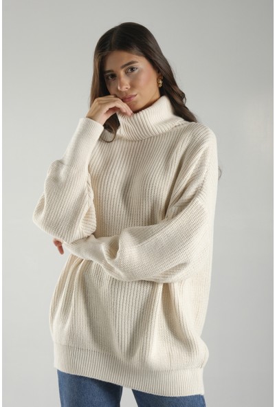 Abbra Kadın Balıkçı Yaka Salaş Kazak