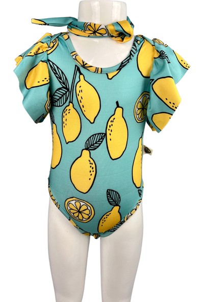 Yağız Bebe Rg Limon Desenli Kız Bebek Mayo