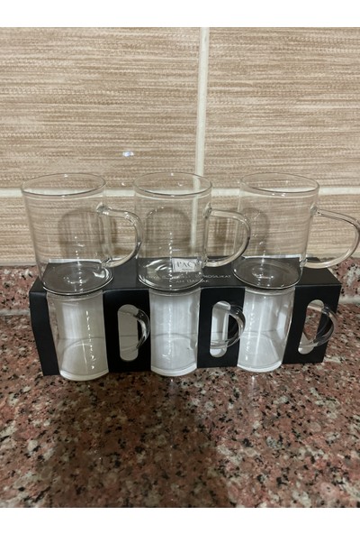 Ervo Termisil Cam Bardak 3'lü Ervo Termisil Cam Bardak 3'lü